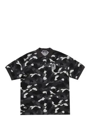 A BATHING APE City Camo Large Ape Head Relaxed Fit Polo Shirt - Black