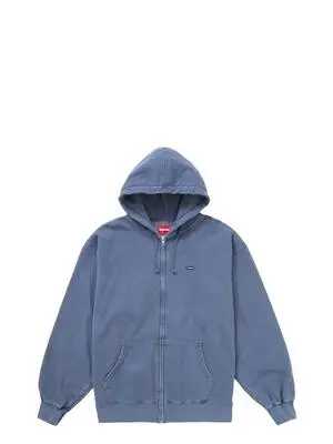 Supreme Overdyed Small Box Zipup Hooded Sweatshirt Dark Slate