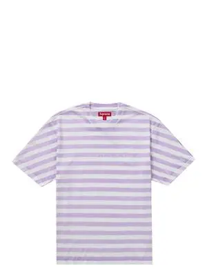 Supreme Overprint Stripe Short Sleeve Top - Lavender