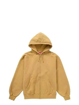 Supreme Overdyed Small Box Zip-Up Hooded Sweatshirt Sand