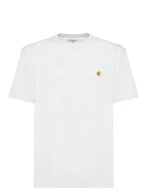 Carhartt Wip Chase Crew Neck T-shirt - White/gold