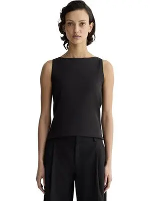 Everlane Boatneck Tank Top Black
