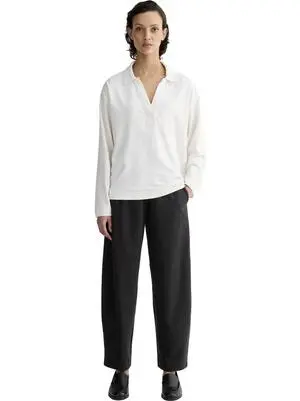 Everlane Barrel Leg Cotton Pant - Black