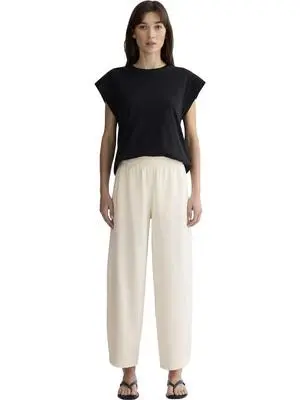 Everlane Barrel Leg Cotton Pant - Bone