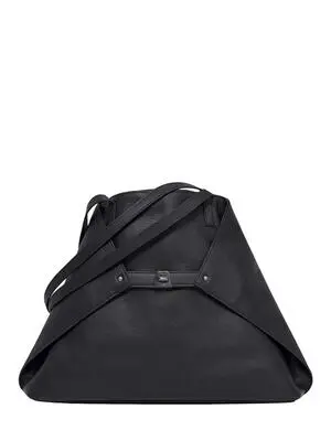 Akris Akris AI Medium Leather Tote Black