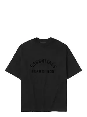 Fear Of God Oversized Logo-appliquéd Cotton-jersey T-shirt - Black