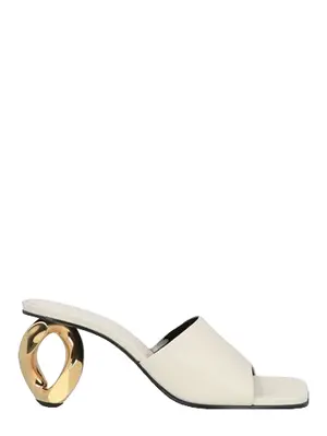 JW Anderson Leather Slide Sandals - White