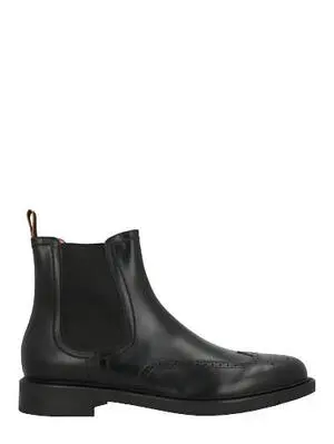 Santoni Leather Chelsea Boots - Black