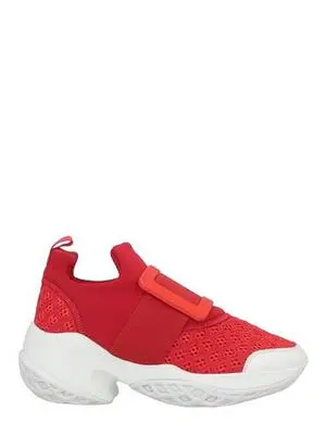 ROGER VIVIER Sneakers In Textile Fibers And Leather - Tomato Red