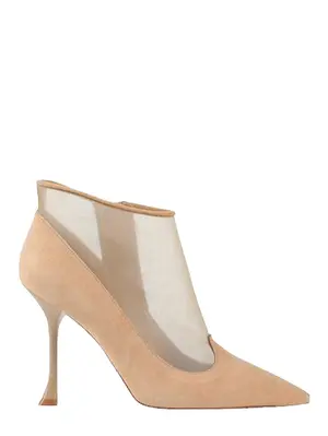 ROGER VIVIER Ankle Boots With Pointed Toe - Beige