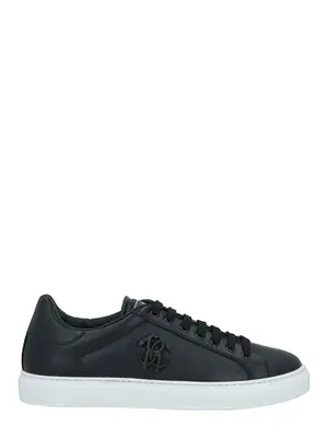 Roberto Cavalli Leather Low-top Sneakers - Black