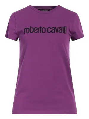Roberto Cavalli Logo-print T-shirt - Purple