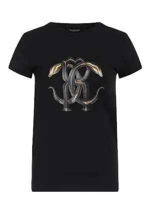 Roberto Cavalli Logo-print T-shirt - Black