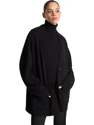 Michael Kors Cashmere Oversized Cardigan - Black