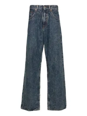 MAISON MARGIELA Cracked-effect Jeans - Blue