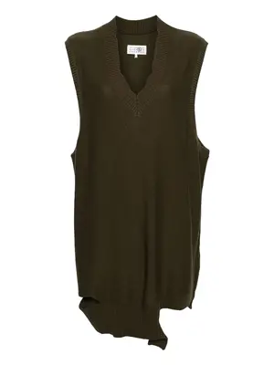 MAISON MARGIELA Sleeveless Knitted Minidress - Green