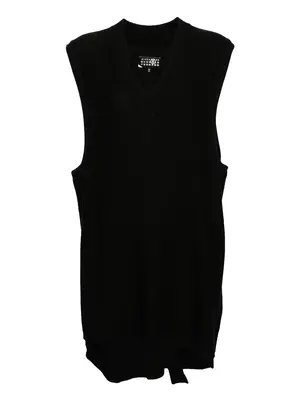 MAISON MARGIELA Sleeveless Knitted Minidress - Black