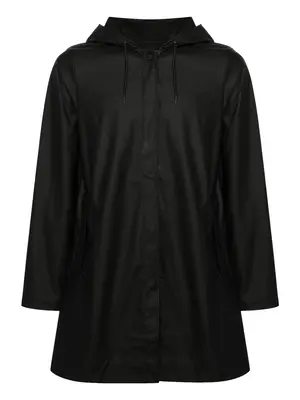 Rains Button-up Hooded Parka - Black