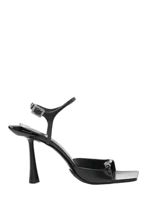 Benedetta Bruzziches 90mm Crystal-buckle Leather Sandals - Black