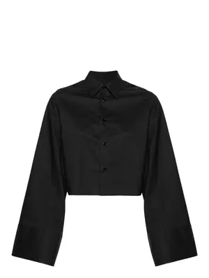 MAISON MARGIELA Extra-long Sleeve Cropped Shirt - Black