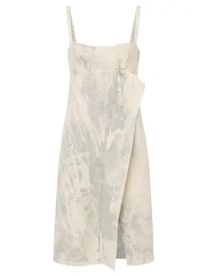 Moschino Ruffled Denim Dress - Neutrals