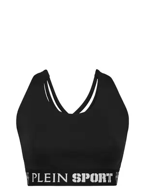 PLEIN SPORT Logo Underband Sports Bra - Black