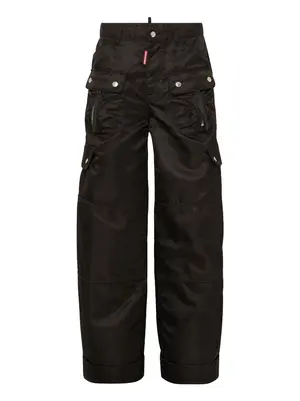 Dsquared2 Satin Cargo Trousers - Black