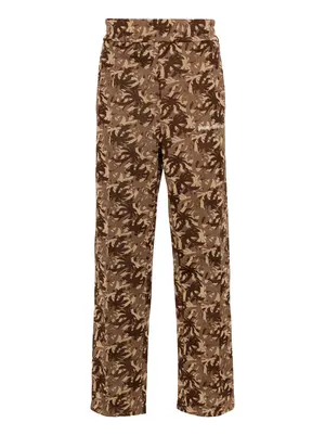 Palm Angels Camo Logo-embroidered Track Pants - Brown