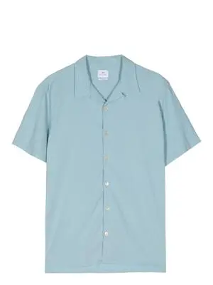 Paul Smith Short-sleeved Organic Cotton Shirt - Blue