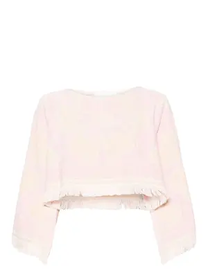 Zimmermann Pop Towelling Cropped Top - Pink