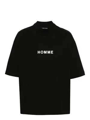 Comme Des Garçons Slogan-print T-shirt - Black