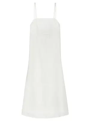Tory Burch Eyelet-detail Midi Dress - White