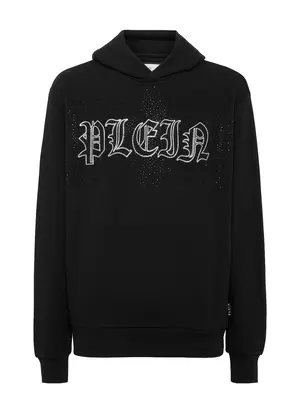 Philipp Plein Gothic Plein-print Hoodie - Black