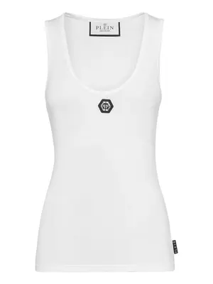 Philipp Plein Logo Tank Top - White