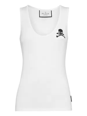 Philipp Plein Crystal-embellished Tank Top - White