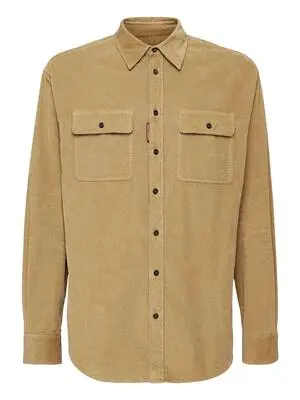 Dsquared2 Long-sleeve Corduroy Shirt - Neutrals