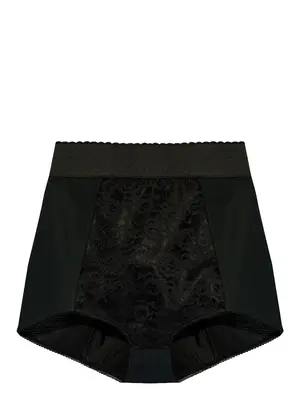 Dolce & Gabbana Panelled Floral-lace Shorts - Black
