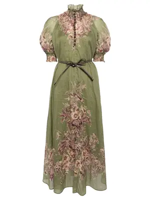 Zimmermann Ottie Swing Maxi Dress - Green