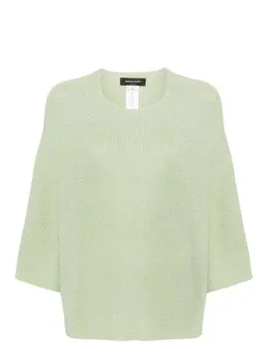 Fabiana Filippi Metallic Half-length Sleeves Jumper - Green