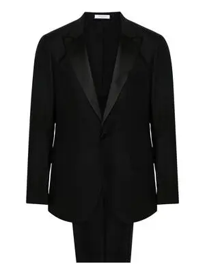 Boglioli Interlock-twill Virgin-wool Suit - Black