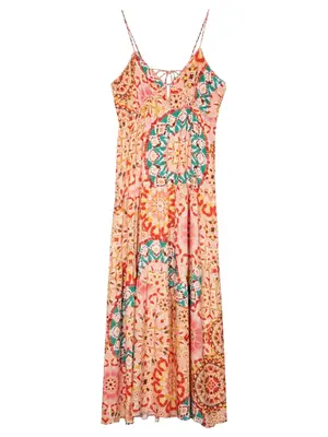 BA&SH LAMIA Graphic-Print Maxi Dress