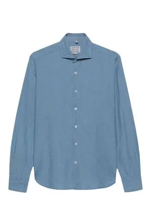 ORIAN Mélange-effect Cotton Shirt