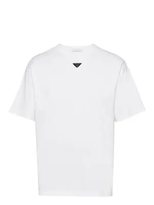 Prada Triangle-logo Cotton T-shirt - White