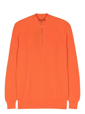 MOORER Basoli Ribbed Jumper - Orange