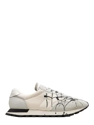 MAISON MARGIELA Panelled Retro Runner Splatter Sneakers - White