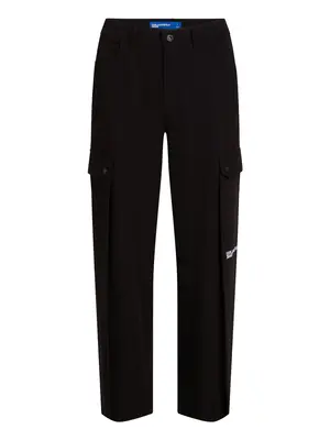 Karl Lagerfeld Wide-leg Cargo Trousers - Black