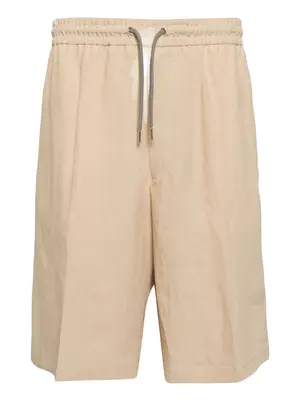 Paul Smith Drawstring-waist Linen Shorts - Brown