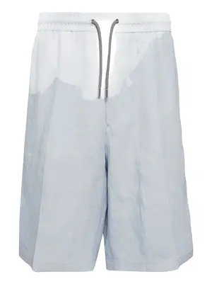 Paul Smith Drawstring-waist Linen Shorts - Blue