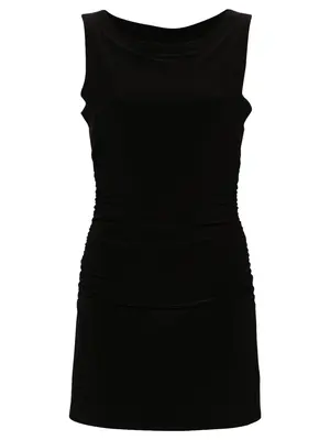 Norma Kamali Pickleball Sleeveless Mini Dress - Black