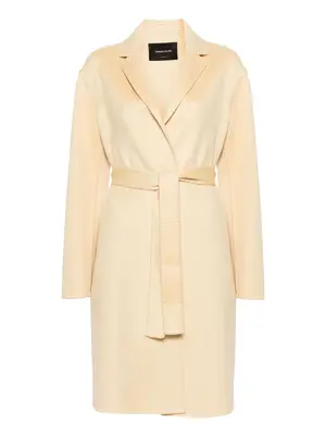 Fabiana Filippi Belted Cashmere Coat - Yellow